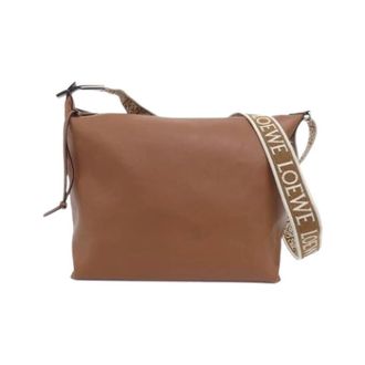 Loewe Pre-owned Cubi Crossbody Calf Shoulder Bag - - Pre-owned - Damen - Braun - ONE SIZE