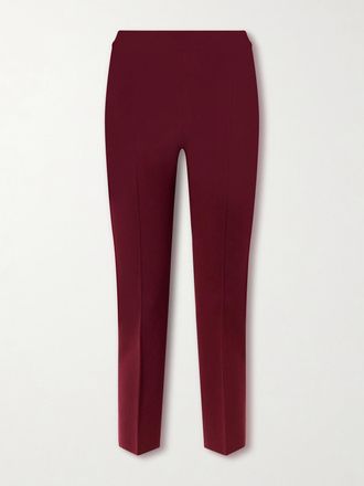 High Sport Pantalon Slim Raccourci En Laine M&eacute;lang&eacute;e Louis - Bordeaux