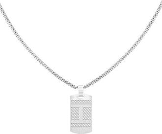 Tommy Hilfiger Jewelry Collier pour Homme en Acier Inoxydable avec une Plaque Gravée - 2790316