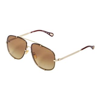 Chlo&eacute; Pilotenbrille - - Accessories - Damen - Braun - 62 MM
