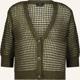 Monari Monari Strickjacke Mit Glitzergarn gruen