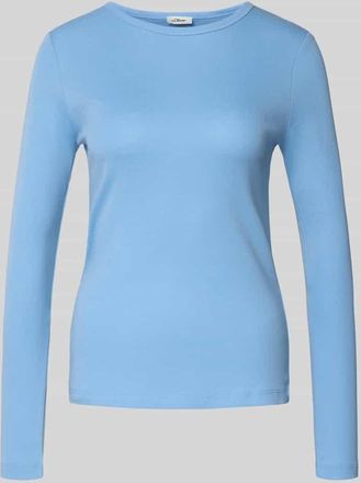 s.Oliver Red Label Slim Fit Langarmshirt aus reiner Baumwolle