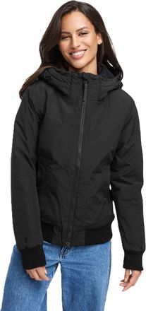 Marikoo Damen Winterjacke (XS-XXL) - wind- und wasserabweisend, mit Kapuze, weiches Fleecefutter - N084 - Schwarz Gr&ouml;&szlig;e XXL - Gr.XXL