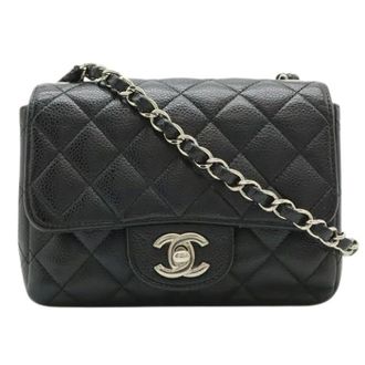 Chanel Sac bandouli&egrave;re doccasion en cuir caviar Matelass&eacute; - Femme - Pre-owned - Noir - Taille: ONE Size