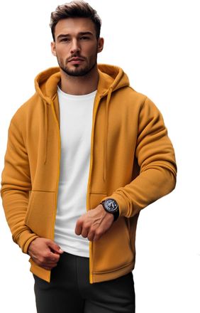 OZONEE Herren Hoodie Sweatjacke Kapuzenpullover Sweatshirt Farbvarianten Kapuzenjacke Kapuzenpulli mit Rei&szlig;verschluss Langarm Sport Style Casual Fitness Trai
