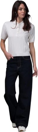 Moorer Femme, Pulls, Blanc, Taille: 36 FR Rigel Polo