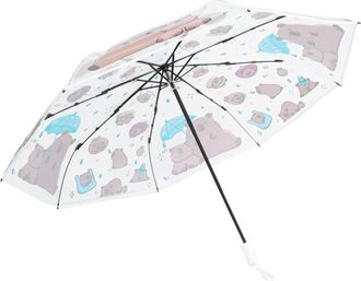 Generic Regenkuppel f&uuml;r Kinder - durchsichtiger Cartoon-Regenschirm, kompakter, zusammenklappbarer Wetterschutz, verspieltes Outdoor-Zubeh&ouml;r, Regenausr&uuml;stungs