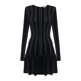 Elisabetta Franchi Origami Minikleid aus Strickstoff - - Dresses - Damen - Schwarzk - XS