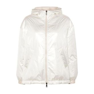 Brunello Cucinelli Wei&szlig;e Daunenjacke - - Jackets - Damen - Wei&szlig; - S