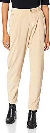 BOSS Femmes C Torella Pantalon Boyfriend Fit en Velours côtelé de Coton