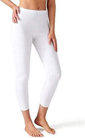 Damart Cale&ccedil;on Long Thermolactyl, c&ocirc;tes molletonn&eacute;es Femme Blanc Taille 38-40 (S)