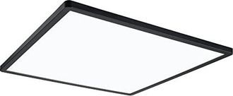 Paulmann 71016 LED Panel Atria Shine 3-Step-Dim eckig, Dimmbar Tageslichtwei&szlig; Lichtpanel Kunststoff Deckenpanel 4000 K, Schwarz, Incl. 1x22 W, 420 x 420 mm