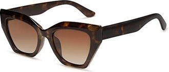 Sojos Square Cateye Lunettes de Soleil Polarisantes pour Femmes Rétro Classique Vintage Trendy Lunettes de Soleil Gafas de sole SJ2235 Tortoise