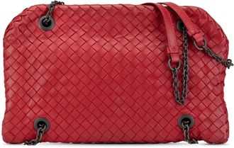 Bottega Veneta Hobo Bags - Nappa Intrecciato Duo Shoulder Bag - Gr. unisize - in Rot - f&uuml;r Damen