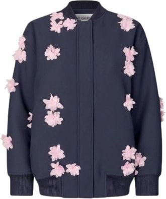 Stine Goya Femme, Vestes, Bleu, Taille: 40 FR Bomber fleuri