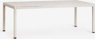 Sklum Rechteckiger Gartentisch 210x100 cm aus Aluminium Marti Beige Tapioca