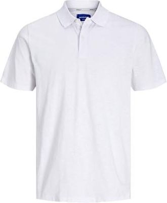 Jack & Jones Jorlucca Polo en Jersey pour Homme, Blanc éclatant., M