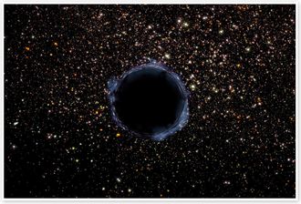 Posterlounge Schwarzes Loch in einem Kugelsternhaufen Poster von NASA 60 x 40 cm Schwarz Wandbilder Wanddeko