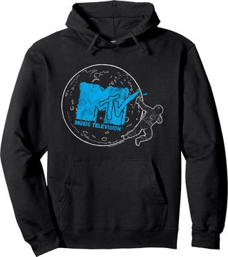 Giesswein Mond Astronaut Graffiti Retro Musik Fernsehen Pullover Hoodie