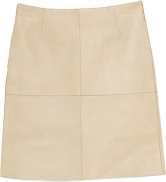 Toteme jupe en cuir à empiècements - Tons neutres