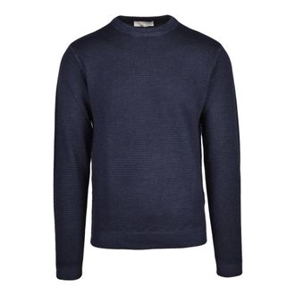 Wool & Co Pullover mit Rundhalsausschnitt - - Knitwear - Herren - Blau - M