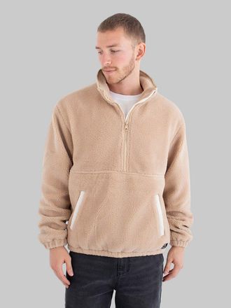 Hurley Hurley Comfort Polar Fleece 3/4 Zip Half-Zip Fleece Pullover bone
