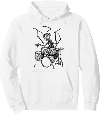 Seembo Ameise spielt Schlagzeug Schlagzeuger Funny Insect Rock Musiker Pullover Hoodie