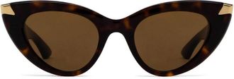 Alexander McQueen Eyewear AM0442S Sonnenbrille - Braun