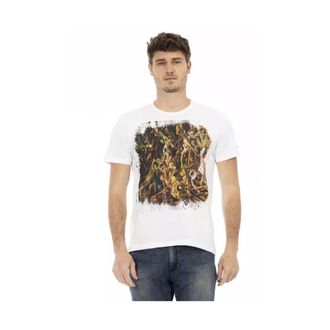 Trussardi Homme, Tops, Blanc, Taille: M T-shirt Homme en Coton Blanc