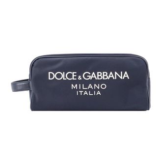 Dolce & Gabbana Logo Nylon Clutch - - Bags - Herren - Blau - ONE SIZE