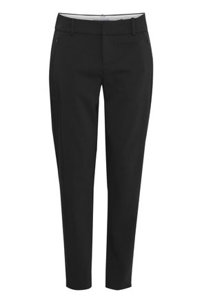 Fransa FRVita Damen Stoffhose Hose Pants mit Rei&szlig;verschlusstaschen G&uuml;rtelschlaufen Baumwollmischung Slim fit, Gr&ouml;&szlig;e:46, Farbe:Black (200113)