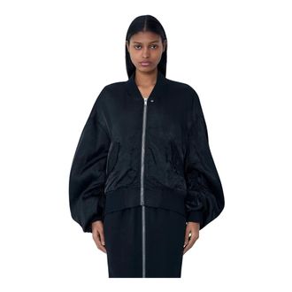 Rick Owens Femme, Vestes, Noir, Taille: 40 FR Oversized Bomber Jacket