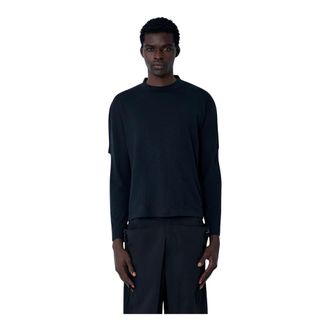 _J.L-A.L_ J.l-A.l, Homme, Tops, Noir, Taille: L Layered Knit T-Shirt