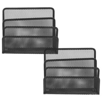 BESTONZON LOLIPPYY 2 St&uuml;ck Teiliges Metall dokumentenablage Dekorativer Briefhalter und Schreibtisch Organizer mit Gro&szlig;em Fassungsverm&ouml;gen Vielseitiger Haushalt