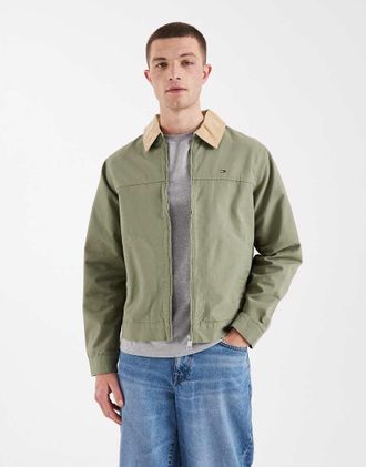 Tommy Jeans Ranch - Jacke in Khaki-Gr&uuml;n