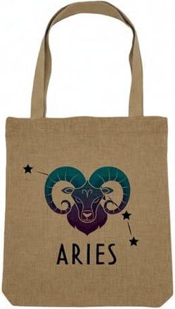 Fabulous Sac Shopping Tote Bag Aspect Lin - Aries Astrology Sign Celestial Solar Prediction - Sac de Courses Toile Epaisse 360g Beige Naturel Cabas Port&eacute; Epaul