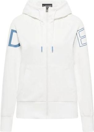 Elbsand Kinea Sweat zipp&eacute; &agrave; capuche pour femme Coupe &eacute;troite, Blanc nuage + bleu c&ocirc;te, XXL