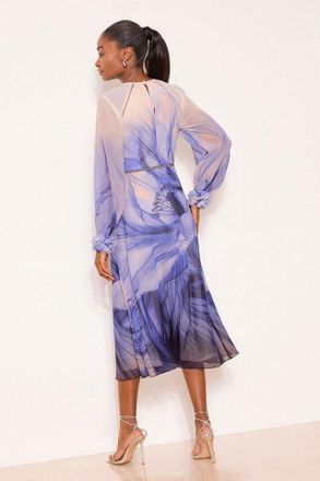 Lipsy Midikleid Lipy Lang&auml;rmeliges Midikleid mit Print (1-tlg)