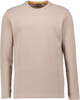 Boss Orange by Hugo Boss BOSS Orange Herren Longsleeve beige Baumwolle