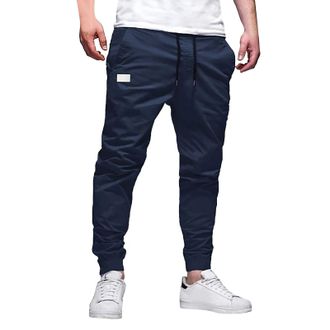 Generic Chino Hosen Herren Cargohose Baumwolle Freizeithose Herren Jogginghose Herren Trainingshose Sporthose mit Kordelzug Casual Hose mit Taschen Lässige