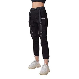 Project X Paris Pantalon &agrave; Poches et d&eacute;tail Sangle Noir XS