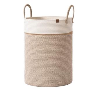 La Jolíe Muse LA JOLIE MUSE Paniers de Rangement en Corde Tressée - Grand Panier en Coton, Panier à Linge pour ranger Couvertures, Jouets pour Enfants, Panier de Bu