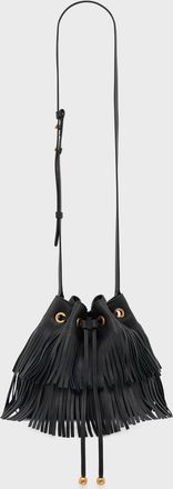 Gerard Darel Sac seau &agrave; franges - LOUISON - Noir