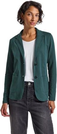Street One 2116815 Basic Blazer, Vert Feuille de thé, 48 Femmes