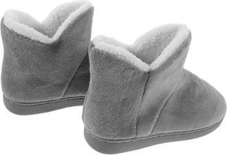 Beaupretty Pantoufles Montantes Chaudes pour Femmes Doublure Peluche Semelle Antidérapante Chaussures Intérieur Confortables Protection Complète Talon pour Hiver