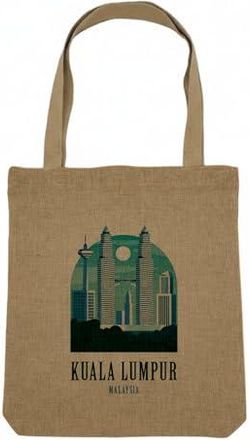 Fabulous Sac Shopping Tote Bag Aspect Lin - Kuala Lumpur Malaysia Voyage Malaisie Vacances Asie Voyage - Sac de Courses Toile Epaisse 360g Beige Naturel Cabas 
