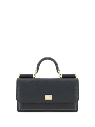 Dolce & Gabbana Micro Sicily Shoulder Bag - Black