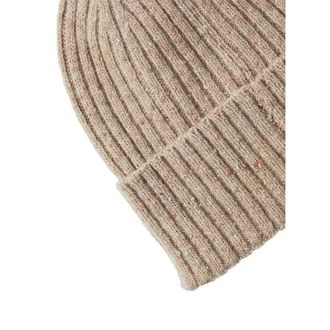 Selected Bonnet c&ocirc;tel&eacute; en laine m&eacute;lang&eacute;e