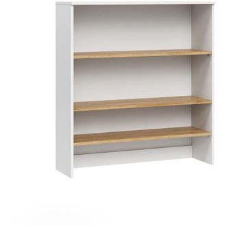 Vicco Armoire murale Viktor, Blanc/Artisan, 93.6x100.4cm avec des étagères ouvertes, Vicco