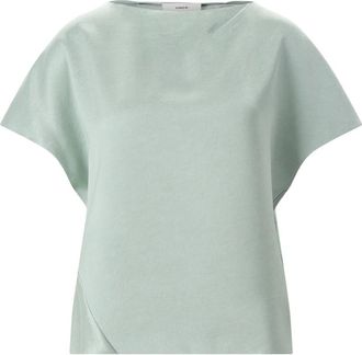 Vince Femme, Blouses et Chemises, Vert, Taille: 42 FR T-Shirt en satin